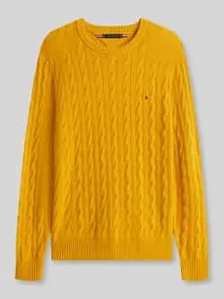 Tommy Hilfiger Regular Fit Pullover aus reiner Schafswolle