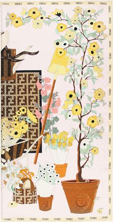 Fendi Seidentuch rosa