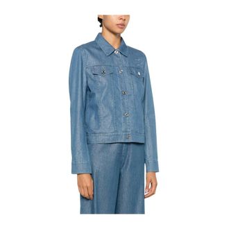 Karl Lagerfeld Femme, Vestes, Bleu, Taille: 44 FR Denim Vestes
