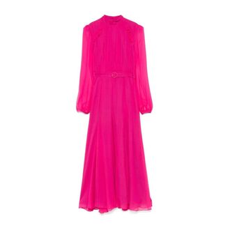 Saloni Pink Posey Jacquib Modischer Stil - - Dresses - Damen - Rosa - XS