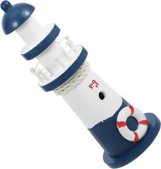 Valiclud Holz Leuchtturm Deko Nautisches Ornament Für Wohnzimmer Und Arbeitszimmer Mediterraner Stil Leuchtturm Für Regal Und Tisch Heimdekor