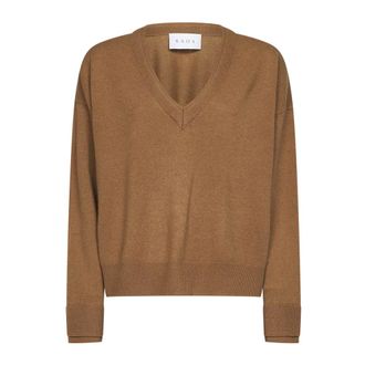 Kaos Kaos - Pull &agrave; col en V - Femme - Pulls - Brun - Taille: 40 FR
