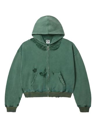 Vale hoodie &agrave; fermeture zipp&eacute;e - Vert