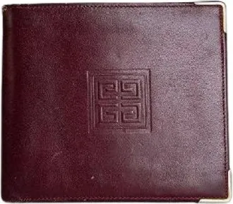 Givenchy Portefeuille en cuir bordeaux Pre-owned - Femme - Pre-owned - Brun - Taille: ONE Size