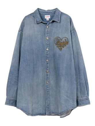 Bows & Arrows Jeansjacke mit Herzstickerei - 031 INDIGO