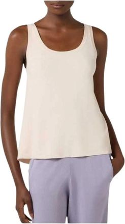 Elisabetta Franchi Femme, Tops, Beige, Taille: 36 FR Knit Tank Top