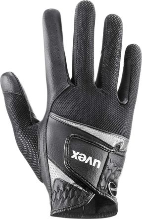 Uvex sumair - dehnbarer, optimal belüfteter Reithandschuh für Damen und Herren - exzellenter Grip & strapazierfähig - touchscreenfähig - Black-Silver - 8.5