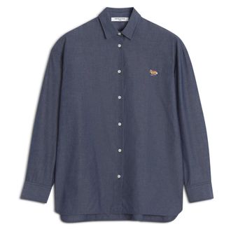 Maison Kitsun&eacute; Leichtes Chambray Freizeithemd - - Blouses & Shirts - Damen - Blau - M