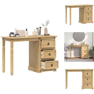 vidaXL Vidaxl - Schminktisch Corona 110x47x75 cm Massivholz Kiefer - Holz Schminktisch - Kiefernholzm&ouml;bel - Schreibtisch - Kommode - Korpusm&ouml;bel