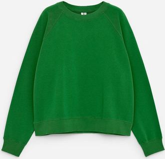 Arket Frottee-Sweatshirt -Grün