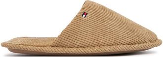 Tommy Hilfiger Hausschuhe Corduroy House Shoes FM0FM06019 Beige
