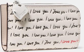 Kate Spade New York Kate Spade Devin I Love You Bifold-Geldb&ouml;rse f&uuml;r Frauen in Creme Mehrfarbig | Leder