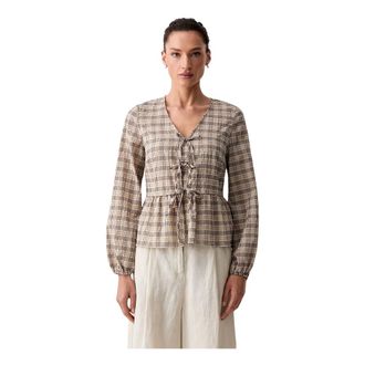 Marc O'Polo Blouse &agrave; volants - Femme - Blouses et Chemises - Beige - Taille: 36 FR