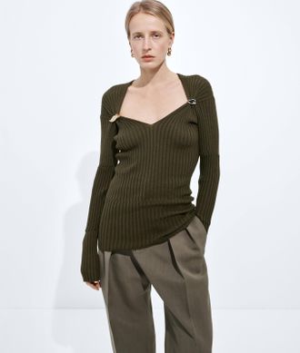 Bottega Veneta Pull C&ocirc;tel&eacute; En Cachemire Et Soie - Bottega Veneta