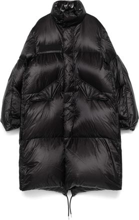 sacai Gef&uuml;tterter Mantel - Schwarz