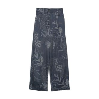 Emporio Armani Pantalon Large - Femme - Pantalons - Bleu - Taille: 36 FR
