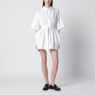 Givenchy Wei&szlig;es Mini-Hemdblusenkleid aus Popeline