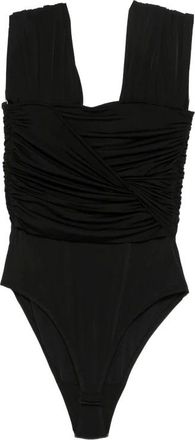 Ganni Femme, Tops, Noir, Taille: 36 FR Body &agrave; encolure carr&eacute;e