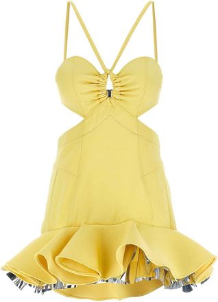 Paco Rabanne Robe Courte - Jaune