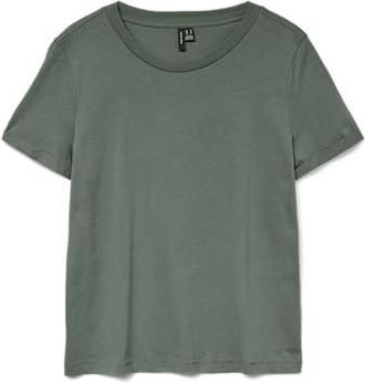 Vero Moda Vero Moda Femme Chemise Vmpaula S/S T-shirt Noos, Laurel Wreath, XL