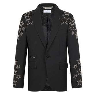 Philipp Plein Blazer Gigolo Fit Stars Studs - - Jackets - Herren - Schwarzk - 3XL