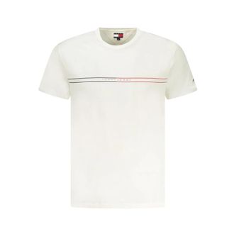 Tommy Hilfiger Wei&szlig;es Baumwoll Herren T-Shirt - - Tops - Herren - Wei&szlig; - XL
