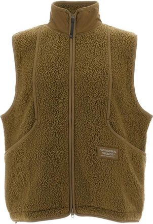 Pas Normal Studios Gilet en polaire Pile Off-Race - Homme - Sport - Brun - Taille: M