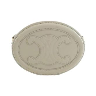 Celine Pre-owned Cross Body Oval Geldb&ouml;rse Kalb Schultertasche - - Pre-owned - Damen - Beige - ONE SIZE