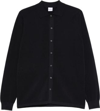 Aspesi Homme, Pulls, Noir, Taille: XL Cardigan en laine et cachemire