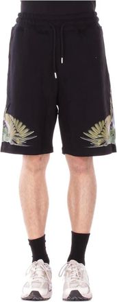 Marcelo Burlon Homme, Shorts, Noir, Taille: XS Shorts Brod&eacute;s Logo
