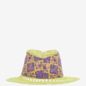 Grevi Womens Hat With Geometric Print Paper