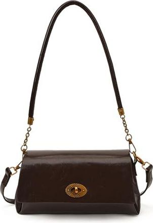 Generic Sac &agrave; bandouli&egrave;re en cuir PU pour femmes, fourre-tout tendance, sac sous les bras Vintage (noir)