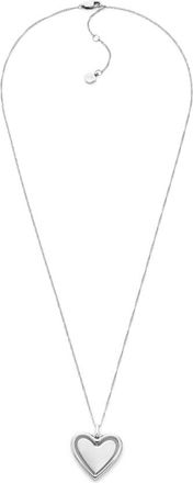 Fossil Damen-Edelstahl oder Sterlingsilber-Halskette mit Karabinerverschluss, Perlmuttsilber