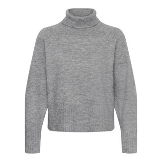 Kaffe Pulls &agrave; col roul&eacute; - Femme - Pulls - Gris - Taille: 36 FR