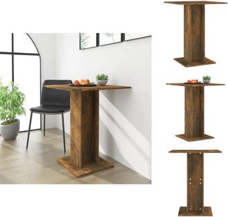 vidaXL Bistrotisch R&auml;uchereiche 60x60x75 cm Holzwerkstoff - Esstisch - Bistrotisch - Holzm&ouml;bel - Wohnzimmertisch - K&uuml;cheninsel