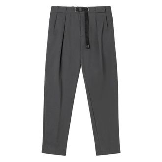 White Sand Steve Pleated Military Twill Pant - - Trousers - Herren - Grau - L