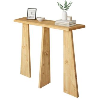Dmora Dmora - Konsolentisch Dflamign, Ausziehbarer Mehrzwecktisch, Eingangskonsole, Regal mit Erweiterungen, 100x28h83 cm, Eiche