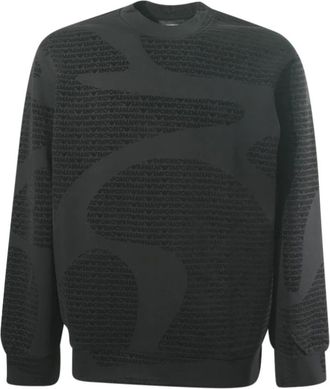 Emporio Armani Homme, Sweatshirts et sweats &agrave; capuche, Noir, Taille: XL Monogram SweaT-shirt