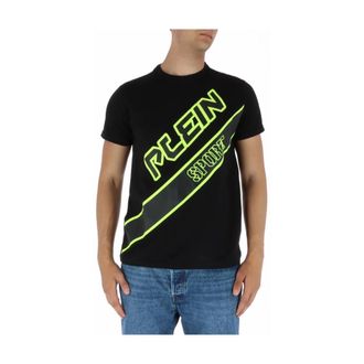 Plein Sport Diagonal Logo Tee Short Sleeve - - Sport - Herren - Schwarzk - S