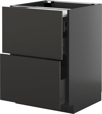 IKEA METOD / KNIVSHULT Unterschr auszb Arbeitsfl/3 Schubl