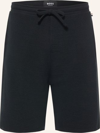 HUGO BOSS Schlafshorts Rib schwarz