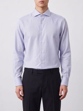 HUGO BOSS Slim-Fit-Hemd von aus Baumwollpopeline mit franz&ouml;sischem Kragen