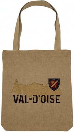 Fabulous Sac Shopping Tote Bag Aspect Lin - Val dOise 95 Departement Pontoise Ile de France - Sac de Courses Toile Epaisse 360g Beige Naturel Cabas Port&eacute; Epaul
