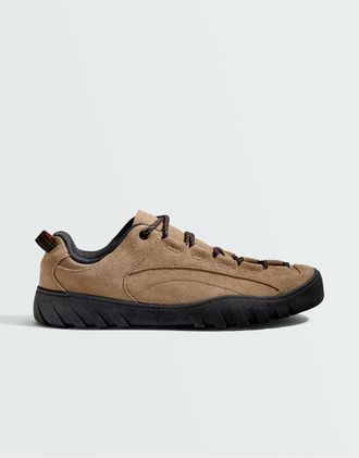 Oysho Oysho - Baskets en cro&ucirc;te de cuir - Naturel-Marron