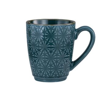 CREATABLE CreaTable Retro Kaffeebecher, Steinzeug, 300 ml, petrol