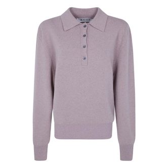 R&oacute;he Kompakter Strick-Polo - - Knitwear - Damen - Rosa - S