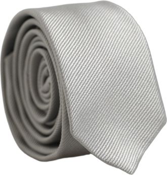Dolce & Gabbana Textured Silk Necktie - Gray