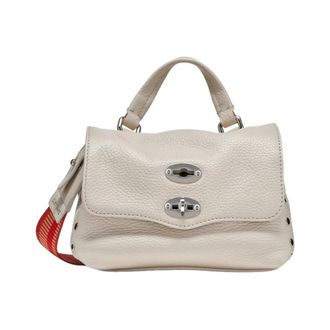 Zanellato Femme, Sacs, Blanc, Taille: ONE Size Sac bandoulière en cuir blanc