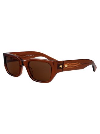Bottega Veneta Unisex Sunglasses Bv1400s Brown Acetate Brown-Brown-Brown Brown/brown/brown