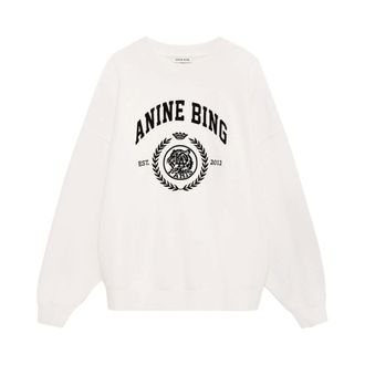 Anine Bing Femme, Sweatshirts et sweats &agrave; capuche, Blanc, Taille: 38 FR Miles SweaT-shirt